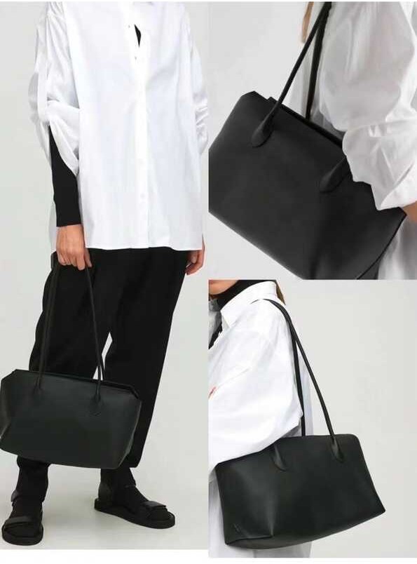 Mahaba Maliliit Strap Tote Tunay Na Mga Kababaihan Leather, Underarm ...