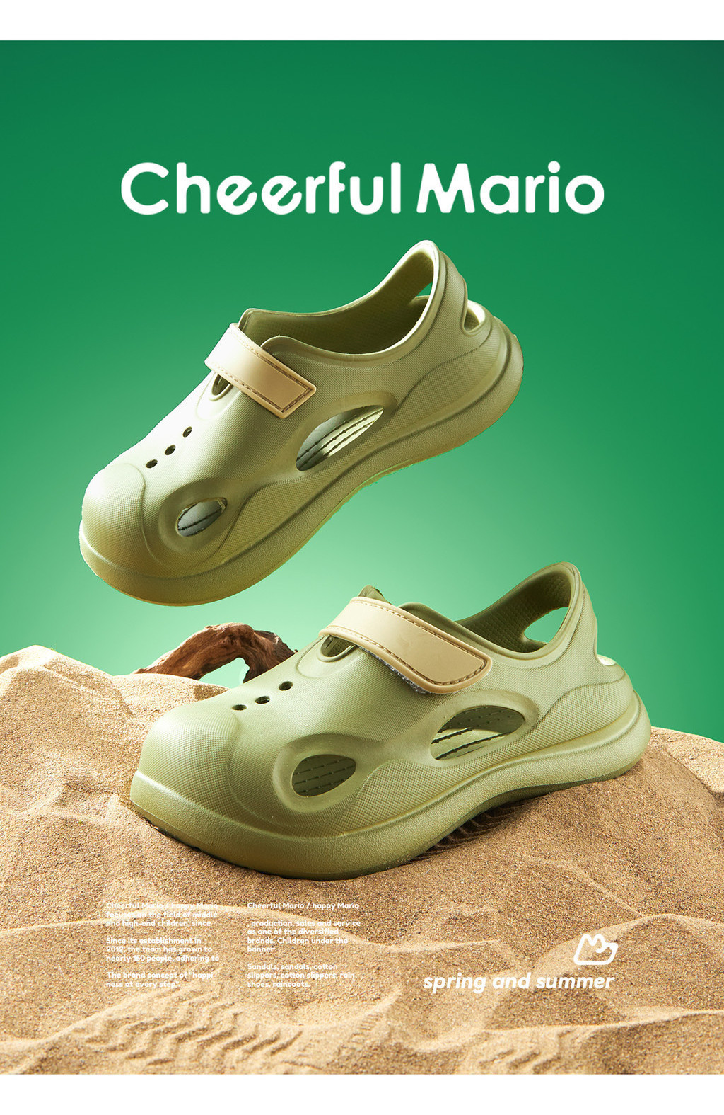 Cheerful Mario Sandals for Boy Kids EVA Soft Breathable and Non-slip ...