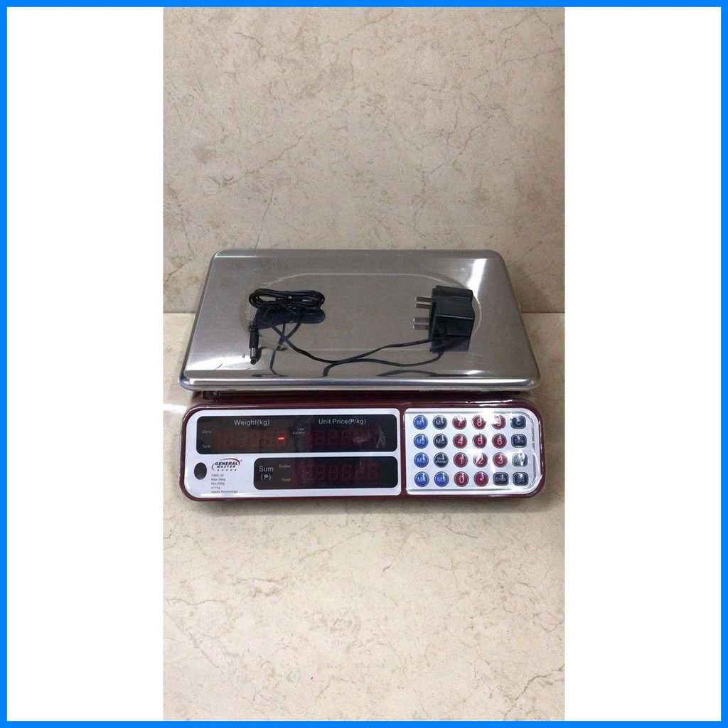 General Master Digital Scale Price Computing 30kg Size 40CM X 38CM X 14 ...