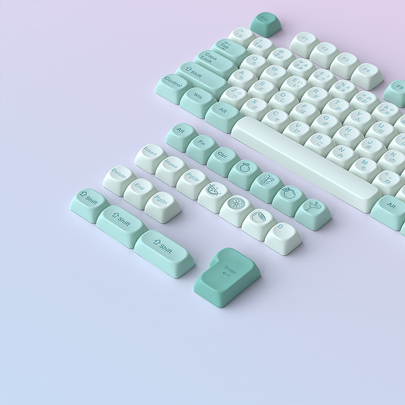 【Local Delivery】Mint Soda Keycaps MOA Profile 125 Keys Fresh and ...
