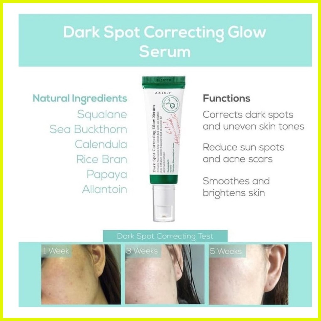 AXIS-Y Dark Spot Correcting Glow Serum 50ml Niacinamide 5% Facial ...