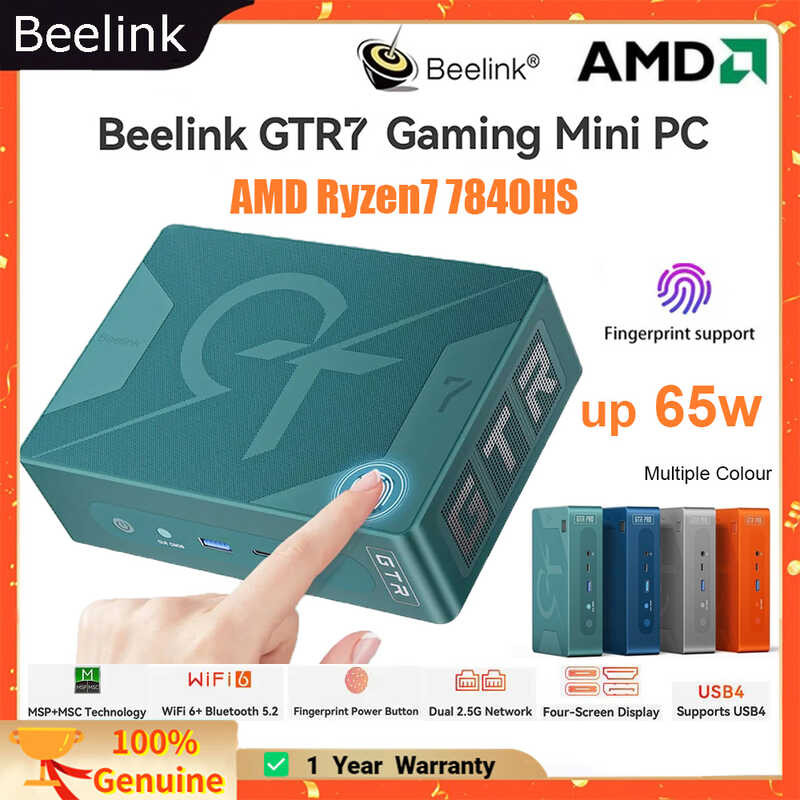 Beek Gtr7 Gaming Mini PC Ryzen 7 7840Hs Hanggang 65W TDP Radeon 780M ...