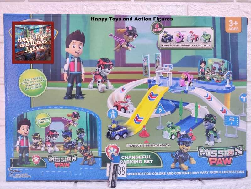 PATROL PAW PLAY SET PARKING RACING TRACK 2 PIECES CHARACTER WITH CAR ...