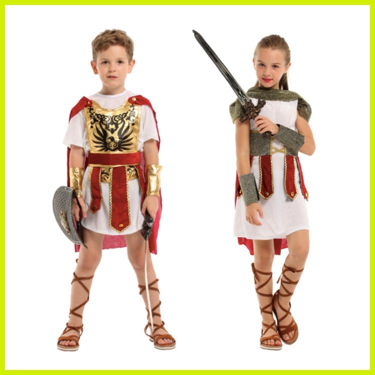 ♂ ♆ Kid's Gladiator Roman Emperor Empress Halloween Costume | Shopee ...