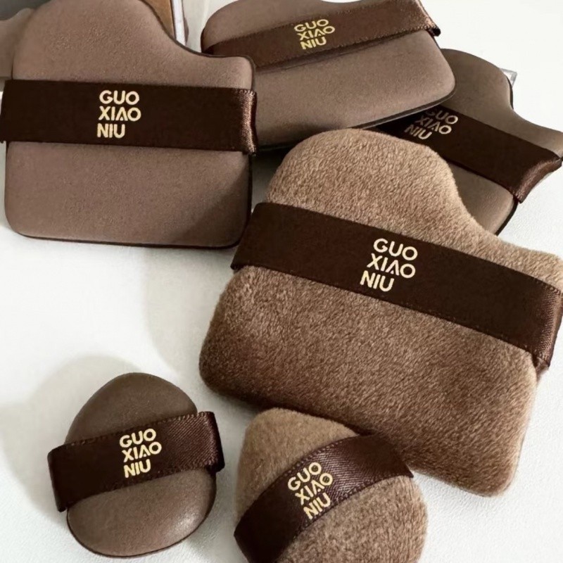 GUOXIAONIU Powder Puff Chocolate Powder Puff Cushion Flocking Mini ...