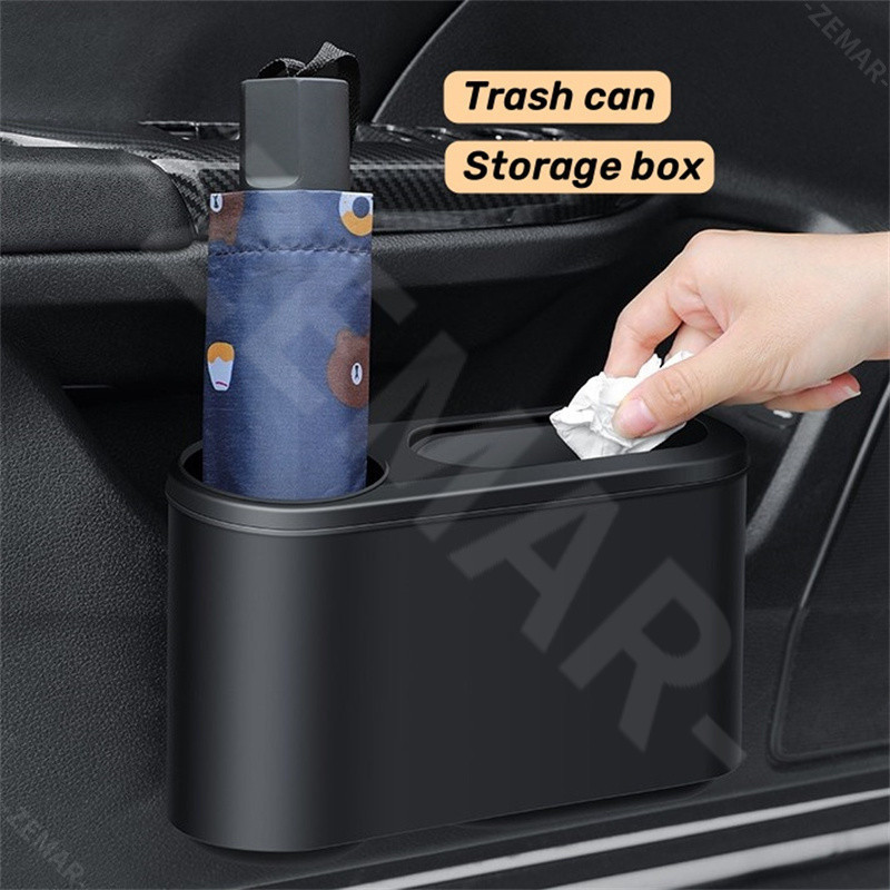 2 IN 1 Tesla Car Inside Trash Can Water Cup Holder Hanging Dustbin ...