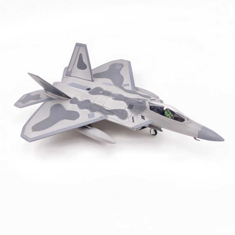 1/100 Scale Fighter Model US F22 Raptor Aircraft Replica Aviation World ...