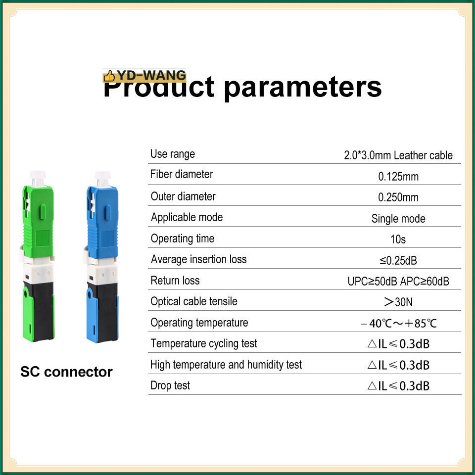 50/100/200pcs Lot ESC250D SC/APC SC/UPC Fast Coupler FTTH Fast Coupler ...