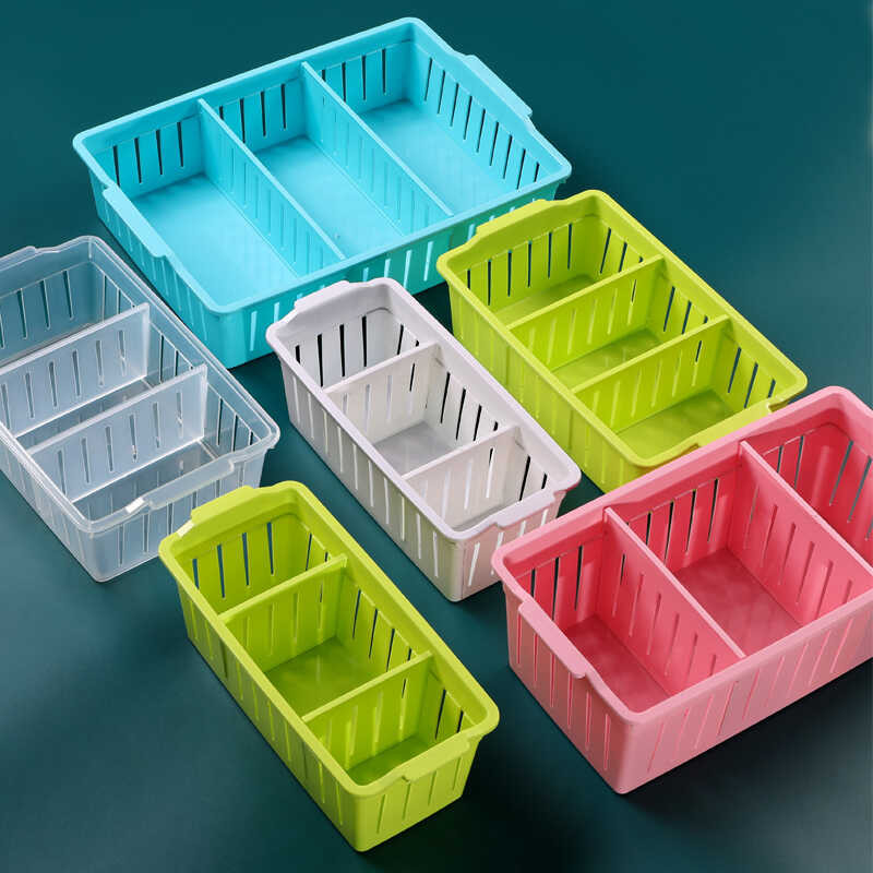 plastic Cletanu Desop rectangular basket drawer partition box kitchen ...