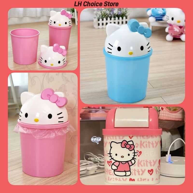 New Sanrio Hello Kitty Dustbin Rubbish Bin Garbage Binsanrio Kawaii ...