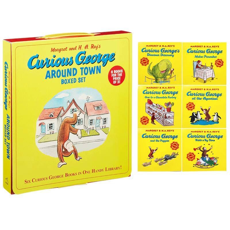 Original English Picture Book Curious George Around Town Curious George ...