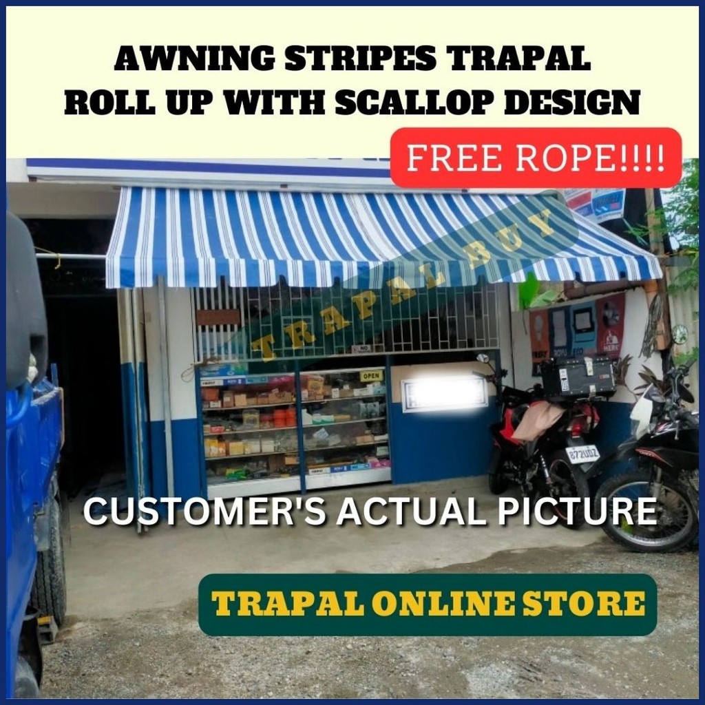 ROLL UP MAYAMA AWNING STRIPES TRAPAL LONA TOLDA TARPAULIN WITH INNER ...