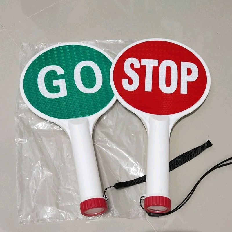 Stop and Go Traffic Signage Safety Warning Signal Reflectorized 13.5 ...
