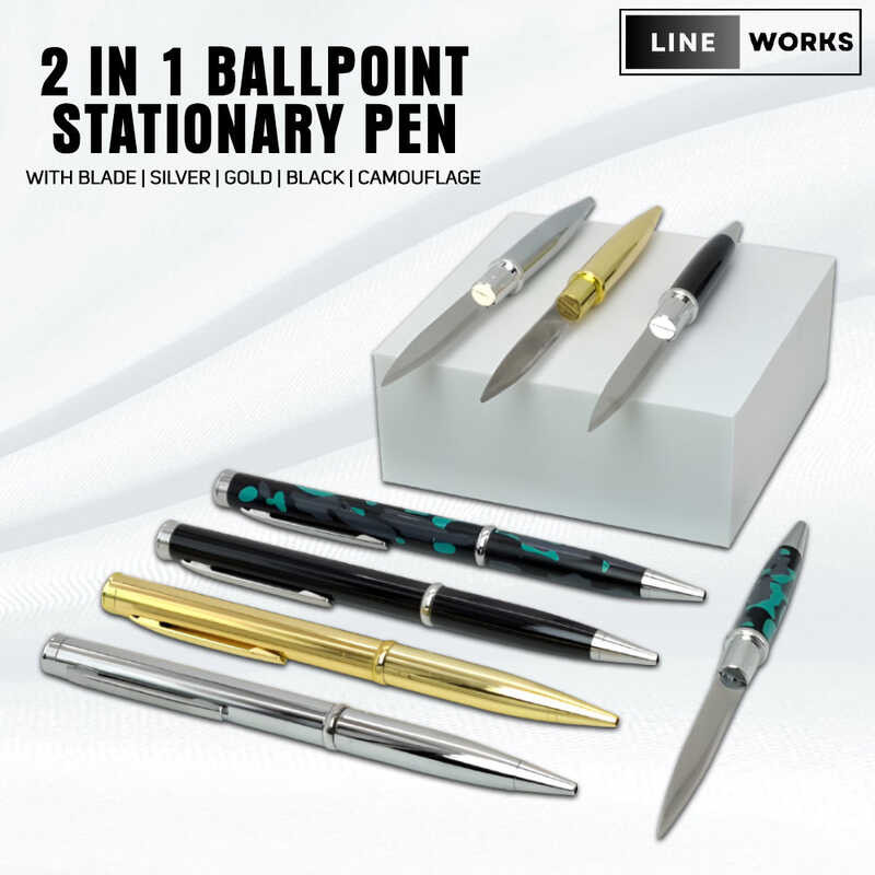 Lineworks Ballpoint Pen Knife 2-In-1 With Blade Pen Knife ...