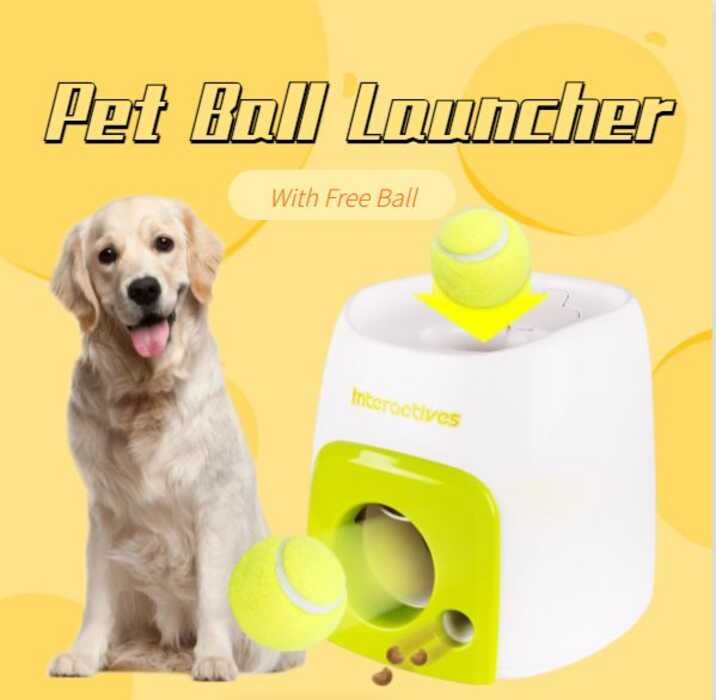 Pet Cat Dog Automatic Ball Launcher Toy For Dog Interactive Trainning ...