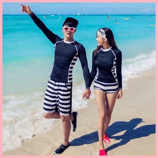 New arrival couple rash guard stipe | Shopee Philippines