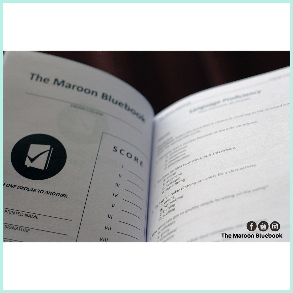 UPCAT Reviewer 2024 Maroon Bluebook - Updated UPCAT-FOCUSED ENTRANCE ...