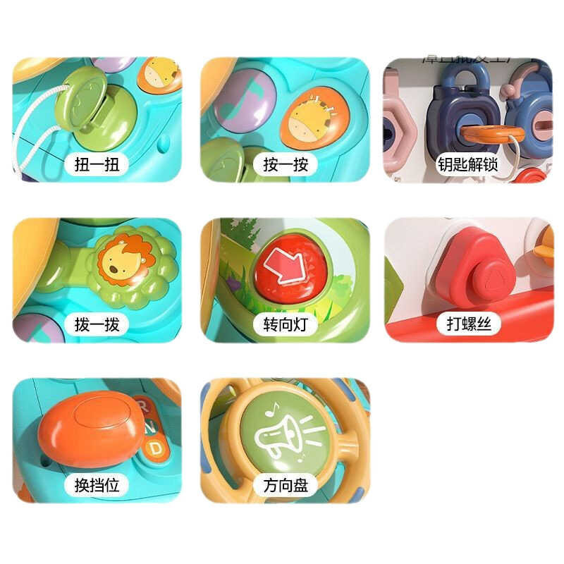 Six-Sided Busy House Montessori Multi-Functional Busy Board Montessori ...