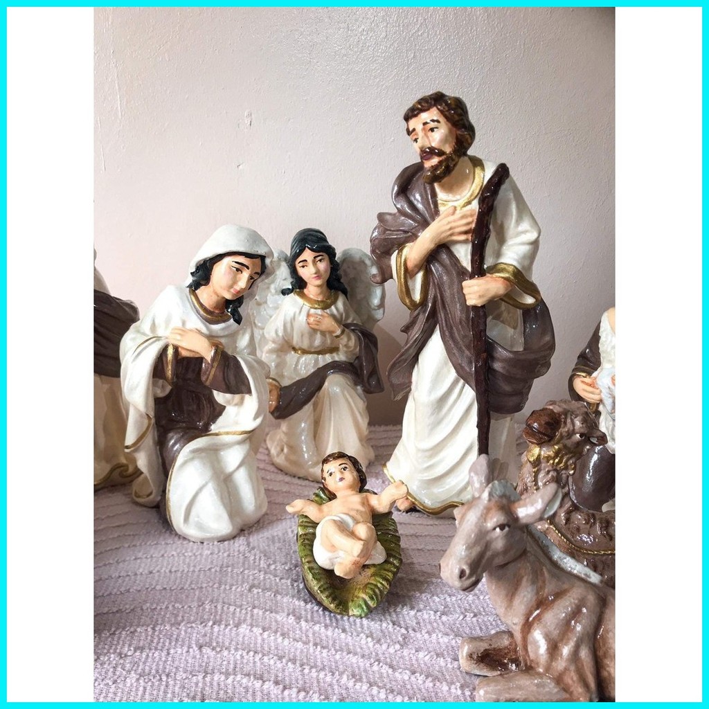 15pcs BELEN SET/ CHRISTMAS NATIVITY OF JESUS Religious Altar Display 8 ...
