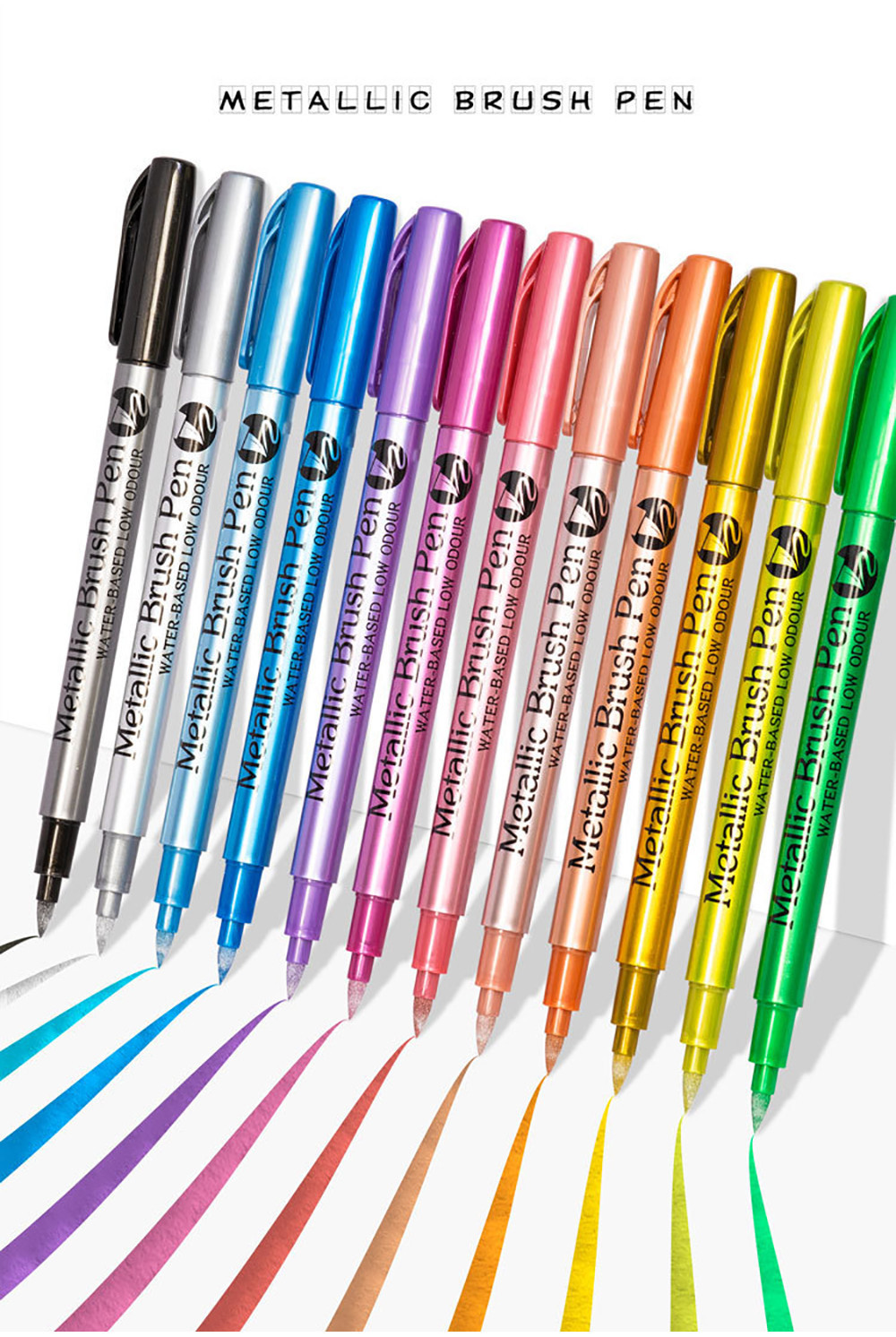 12 Colors Metallic Markers Pens colors Paint Pens for Black Paper ...