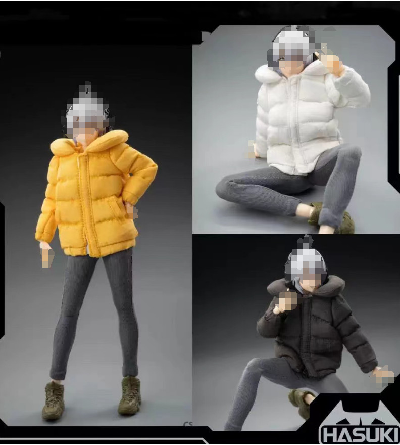 HASUKI 1/12 Mobile Suit Girl Clothing Pack Down Jacket Suit Yellow ...