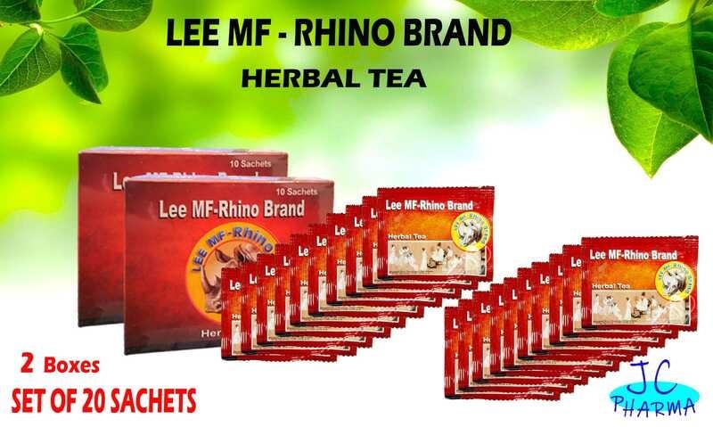 Authentic Lee MF - Rhino Brand Herbal Tea 2 Boxes (20 Sachets) | Shopee ...