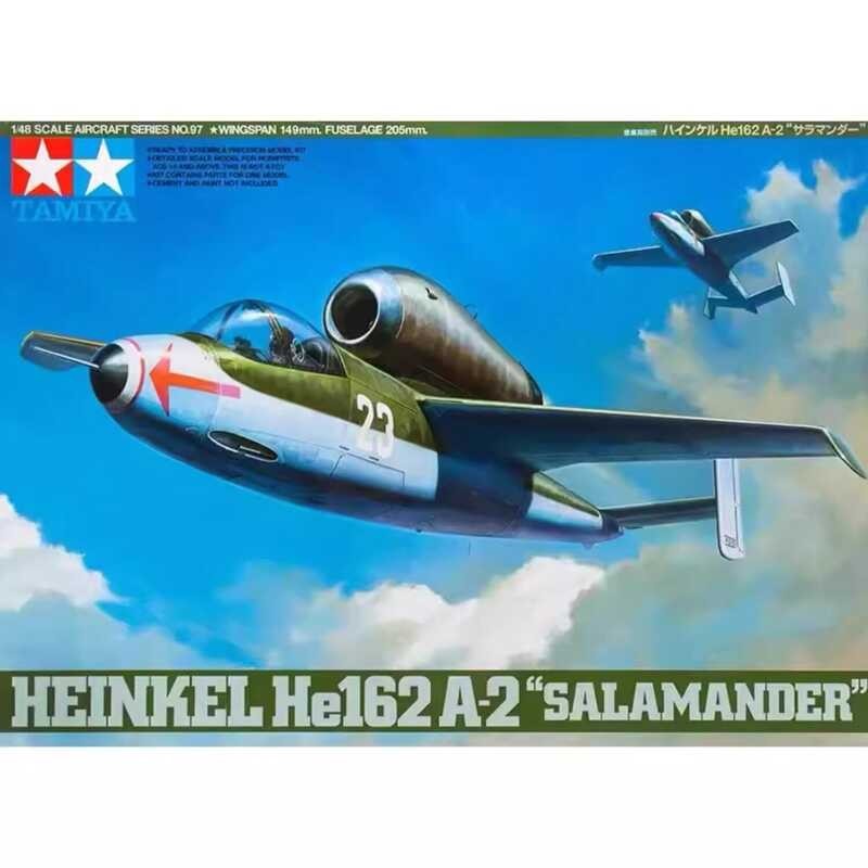 Tamiya 61097 1/48 Scale Model Jet Fighter Kit Aleman Heinkel He162 ...