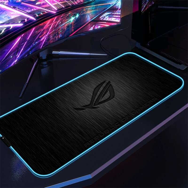 Pad Black Mouse Rgb Gaming Mause Mat Anime Mats Gamer Rug Pc Xxl Cute ...