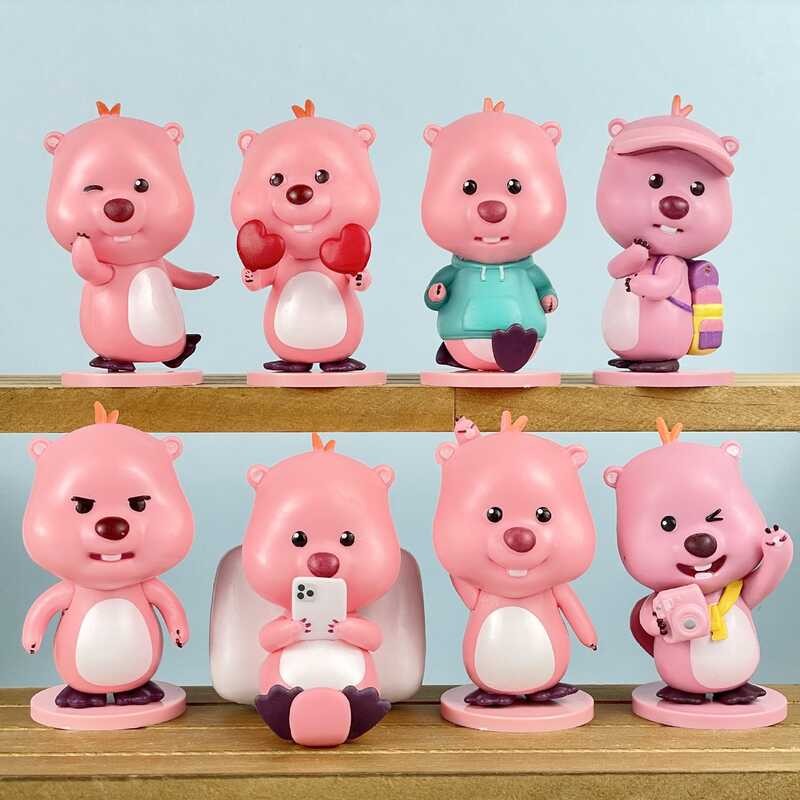 57 Ruby Blind Box Cute Pink Beaver Handmade Twisted Egg Doll Machine ...