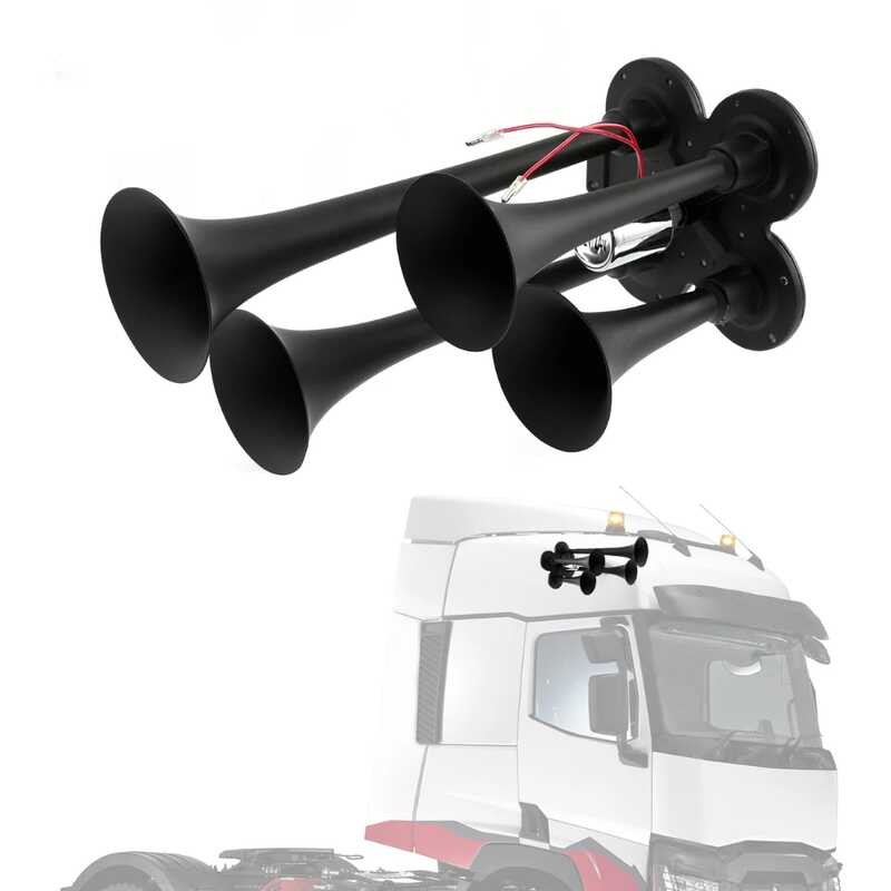 Claxon Universal 12V/24V Air Horns 150Db Powerful Volume Tuned Train ...