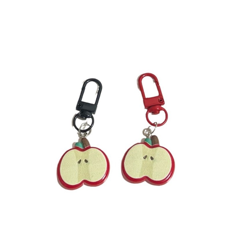 Cute Red Apple Keychain, Girlish Heart, Best Friend, Backpack Pendant ...