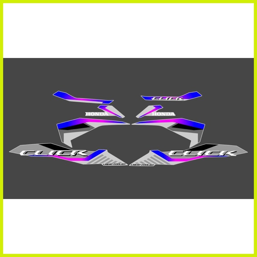 Honda Click v3 125i stock decals gradient color | Shopee Philippines