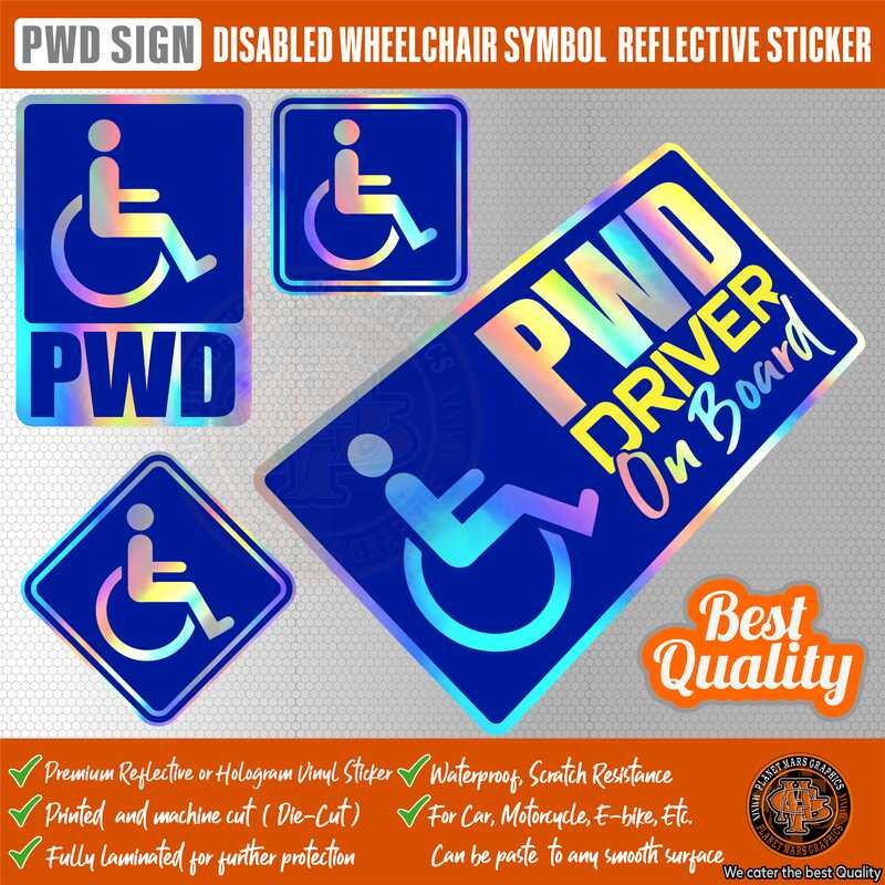 2025 PWD Driver SA BOARD REFLECTIVE CAR STICKER SIGN Disabled ...