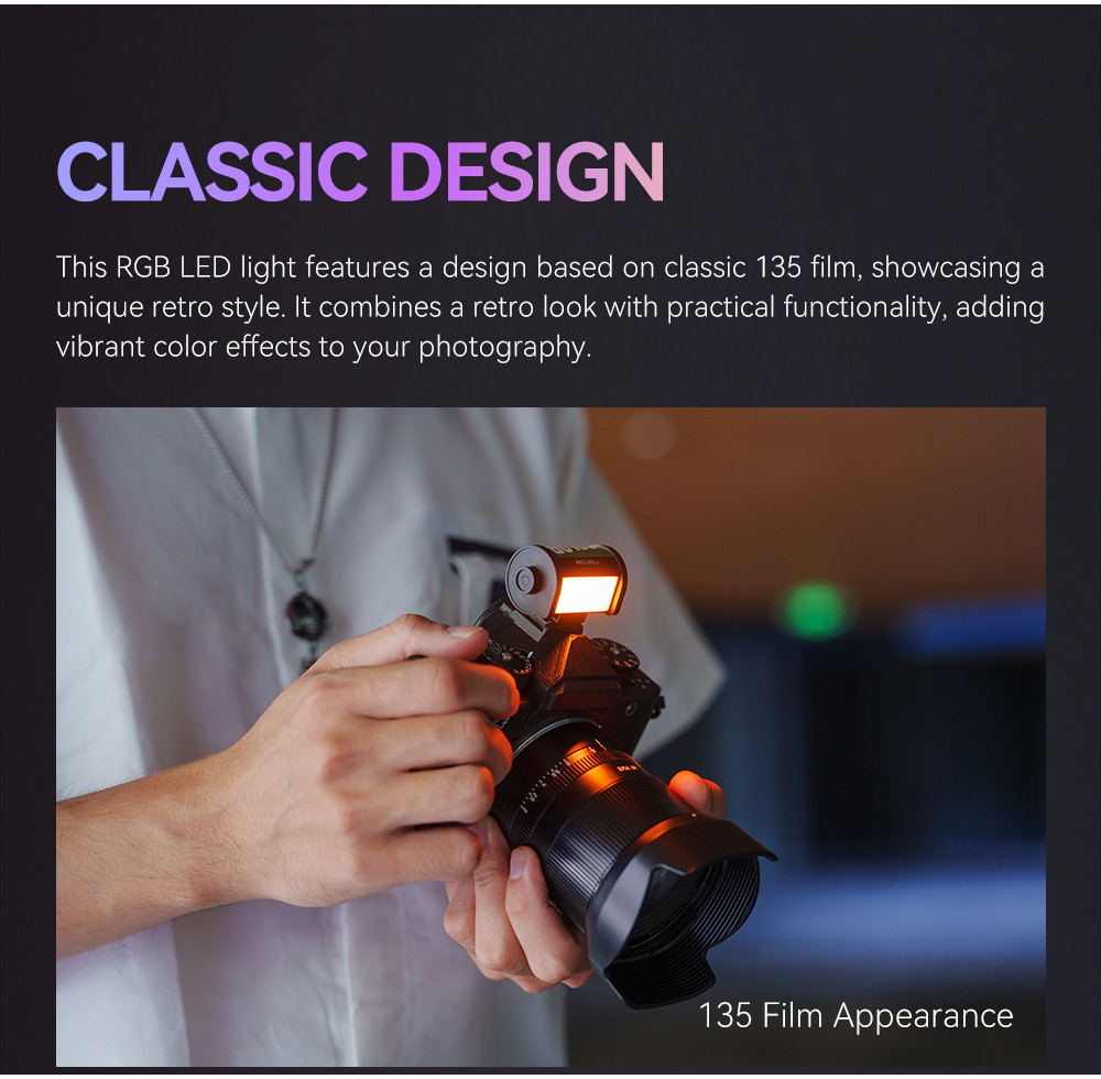 TTArtisan RGB Mini Magnetic LED Fill Light 400-750nM Visible Light ...