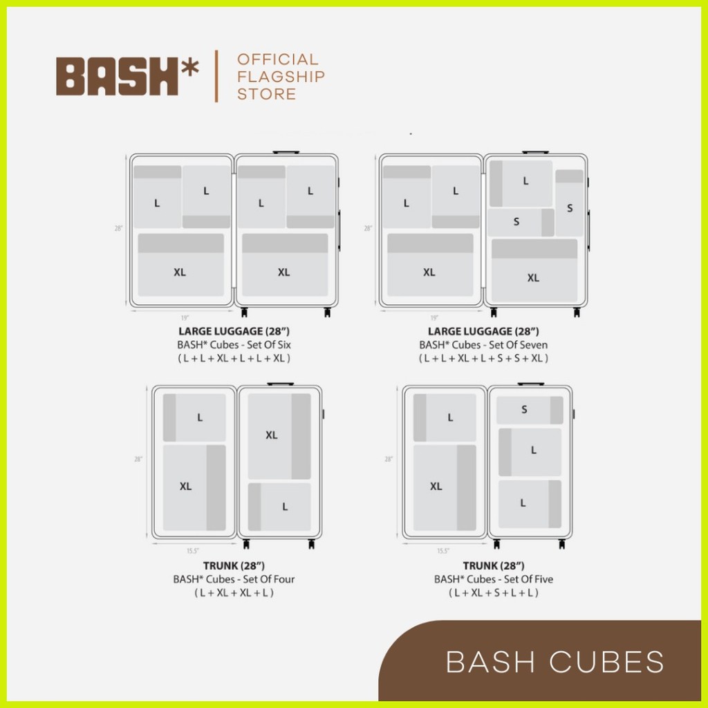 ¤ BASH Cubes in Cream (S, M, L and XL) | Shopee Philippines