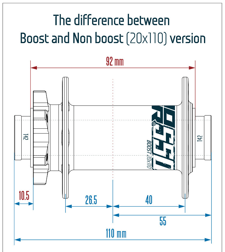 KOOZER 540/550 Mountain Bike Front Hub Boost 15x110 20x110mm FR AM DH ...