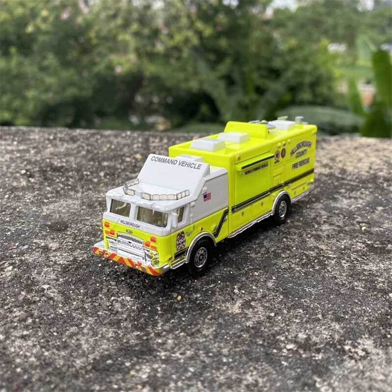 HO Scale 1/87 Alloy Car Model American Style Fire Truck Model Train ...