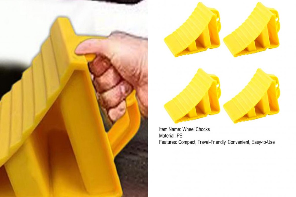 Skym* Car Wheel Chocks with Handles Heavy Duty Wheel Chocks with Handle ...