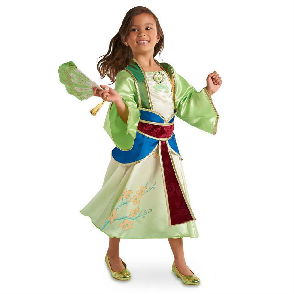 Summer Infant Girls Halloween Carnival Cosplay Costume Mulan Wig For ...