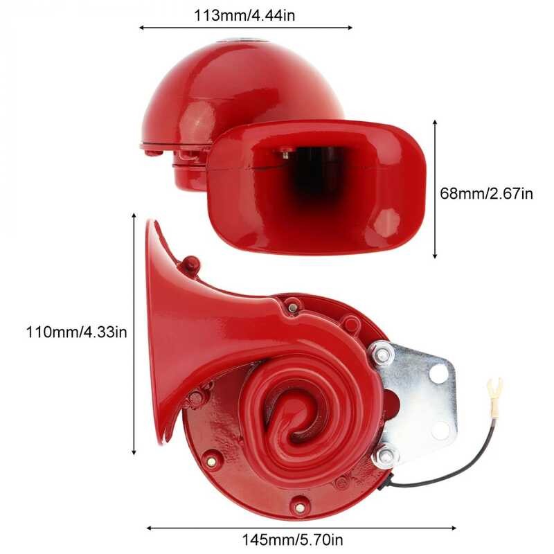 ZXH Blue 12V 110Db Electric Snail Horn Air Horn Waterproof Single Sound ...
