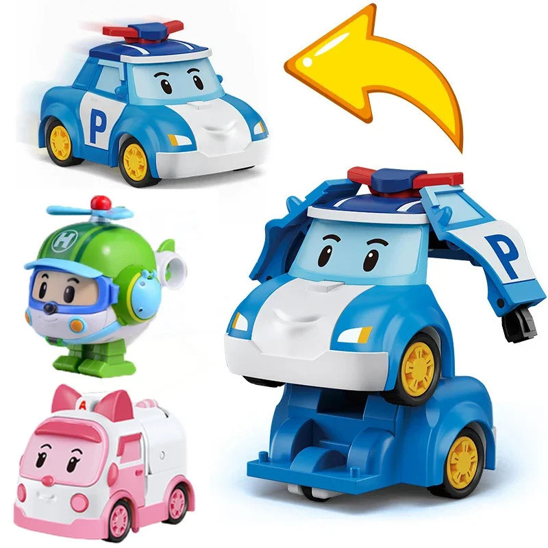 Robocar Polis Action Figure Robot Car Deformation Transformation Amber ...