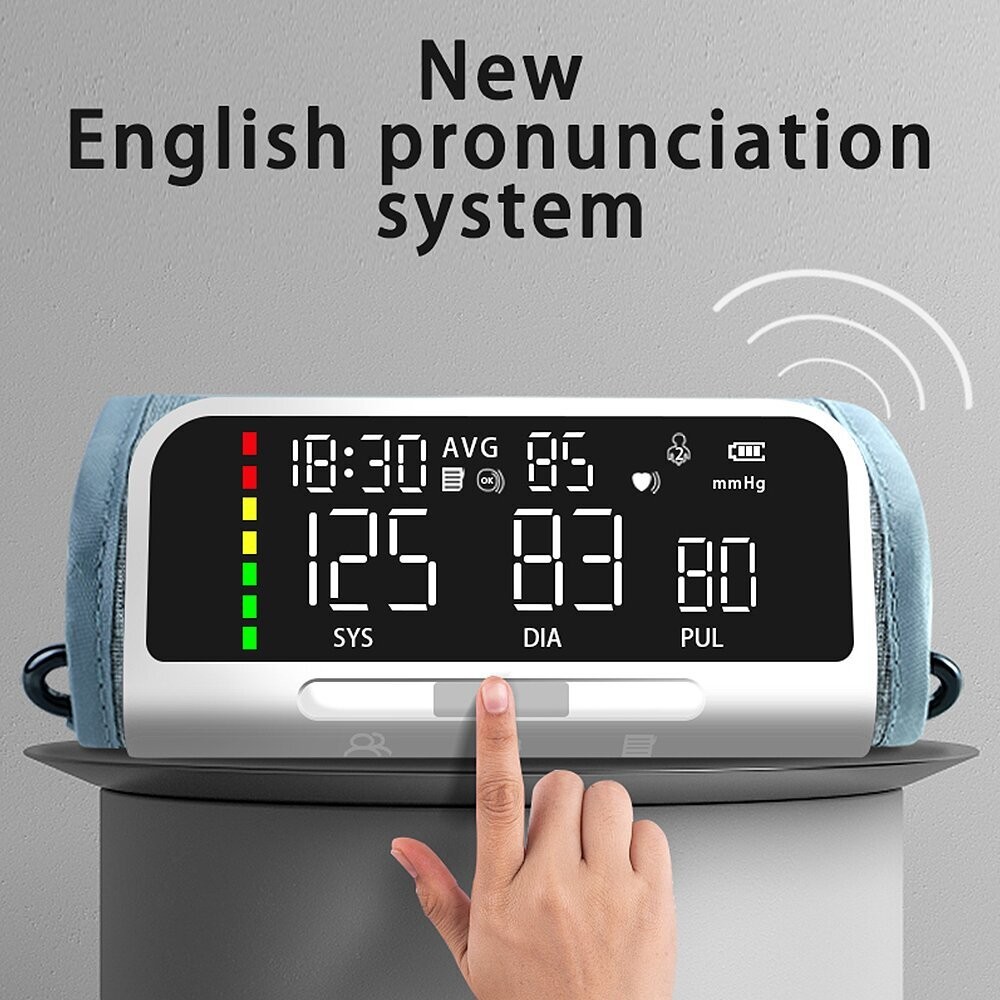 All-In-One Arm Blood Pressure Monitor Rechargeable Li-Ion Battery ...