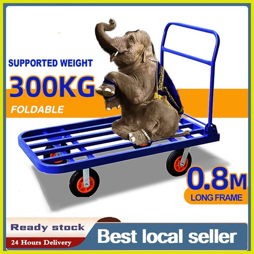 Heavy Duty Trolley 4 Inch Four Wheels Square Tube Trolley Truck Folding ...