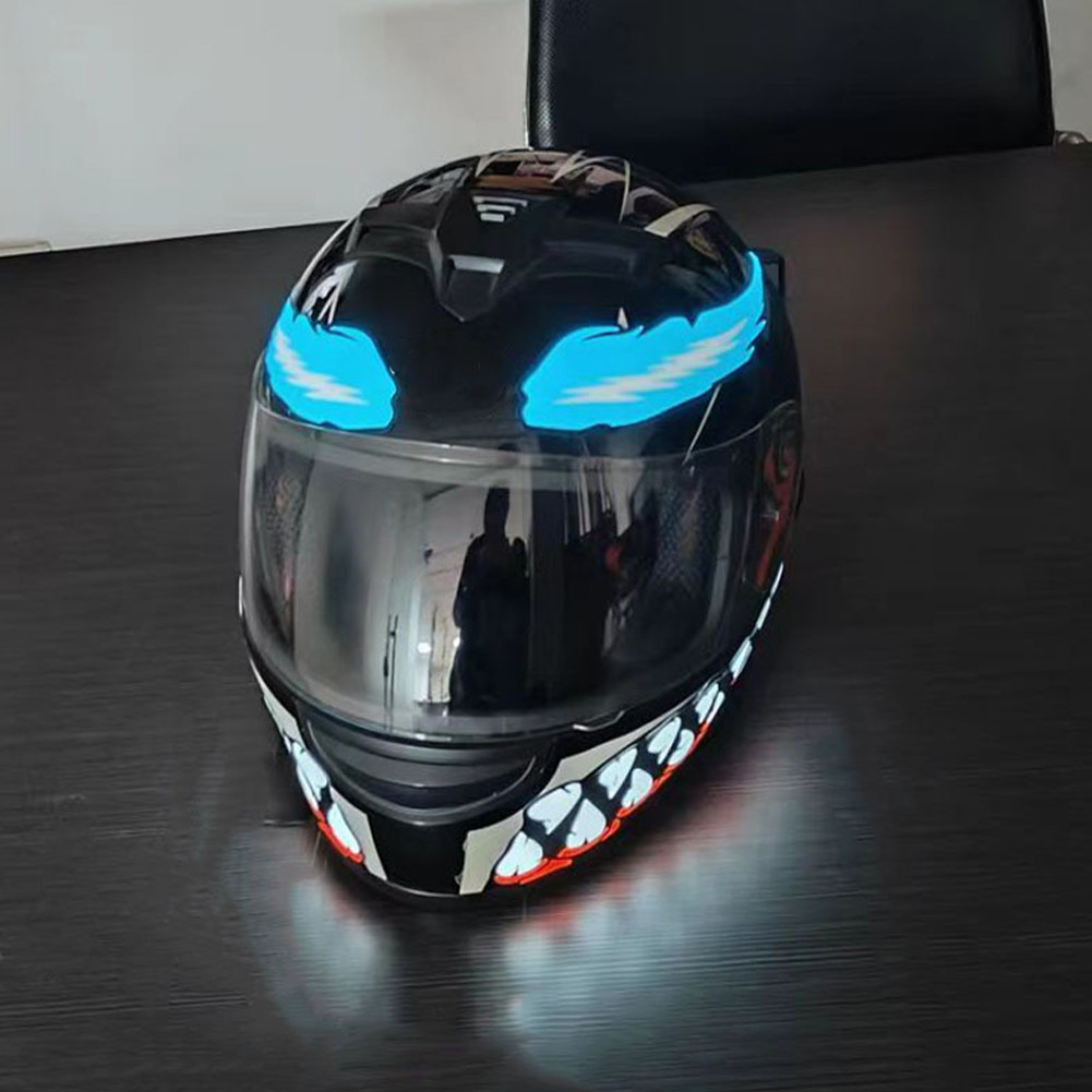 OM Motorcycle Helmet Light Night Riding Signal Helmet 4 in 1 EL Light 3 ...