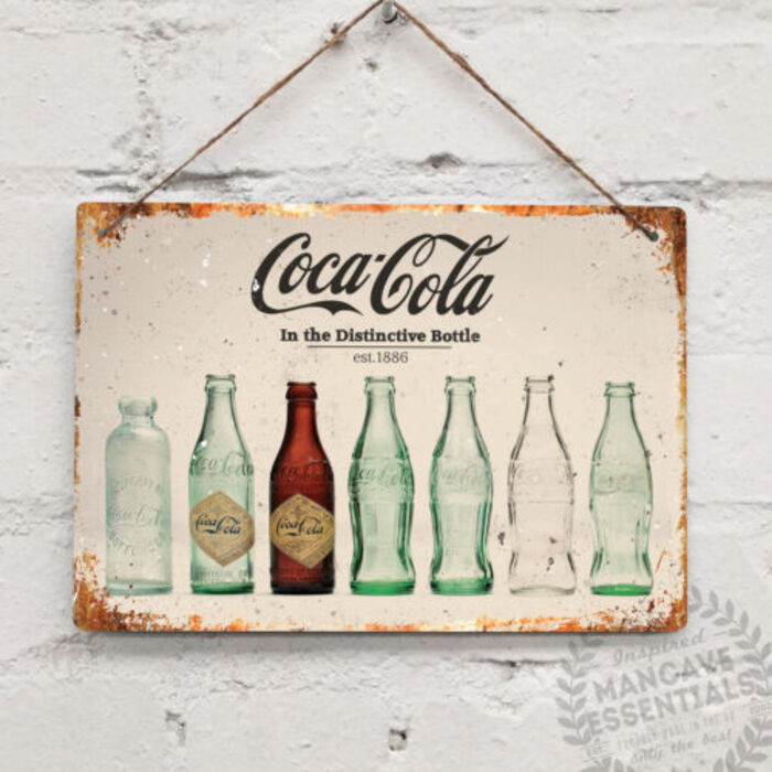 COKE BOTTLES Replica Vintage Metal Wall sign Retro Pub Bar Mancave Cola ...