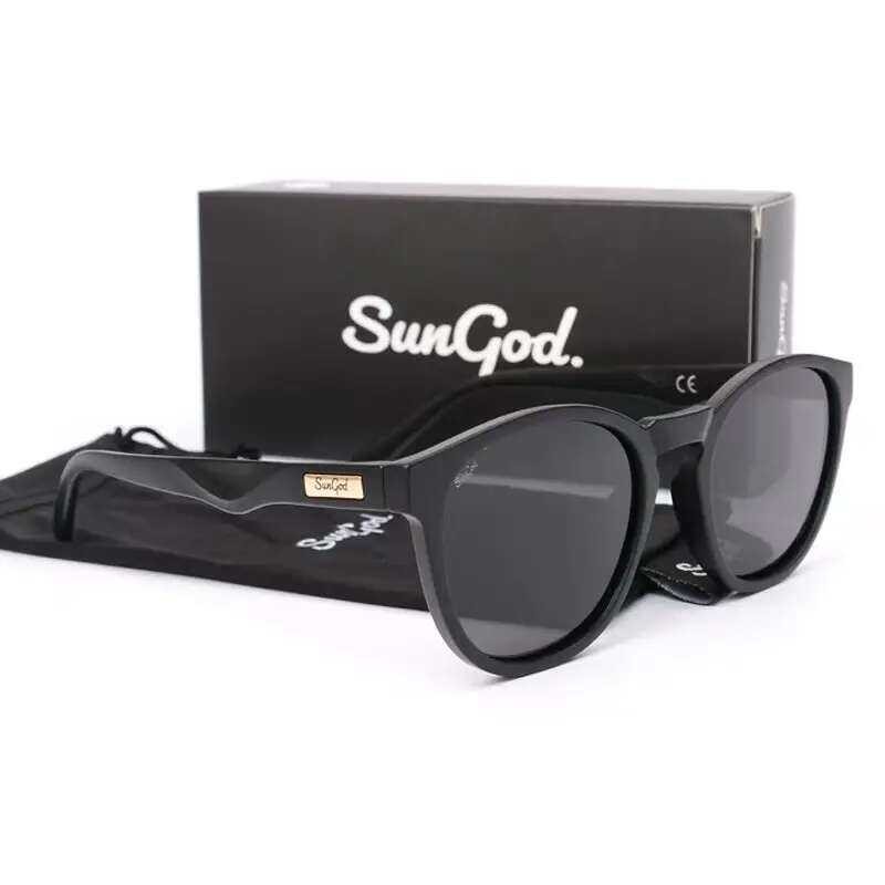 A SUNGOD MIRAS Blue Mirror Polarized Lens Glasses Retro Fashion Square ...