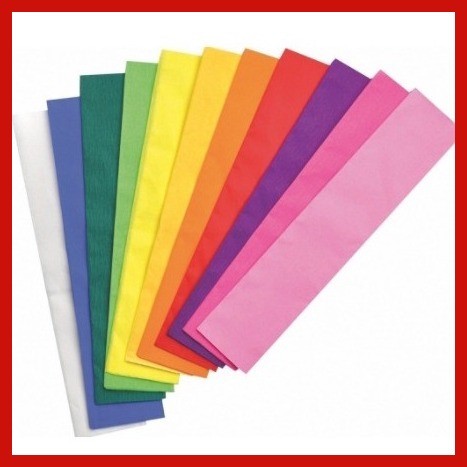 5 piece's - Colored Crepe Paper Artwork Paper Single Fold Craft DIY ...
