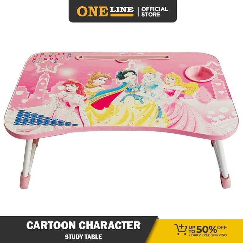ONELINE L Foldable Cartoon Character Study Table With Cup Holder 85 ...