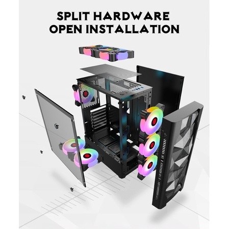 Inplay Meteor 03 - White Tempered Glass ATX Case Shipped in the ...