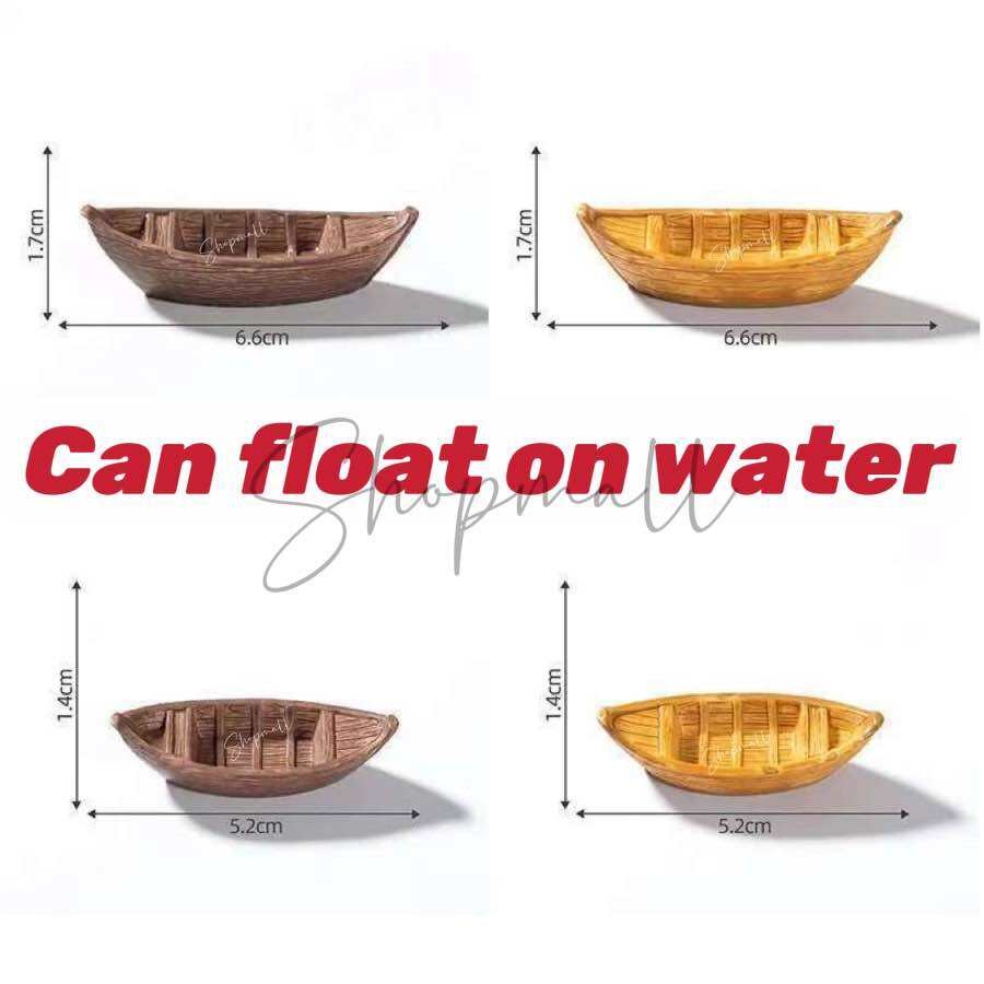 Mini Floating Boat Landscape Model Micro Landscape DIY Miniature ...